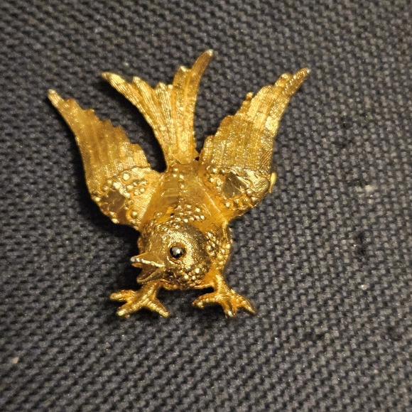 Mamselle | Jewelry | Gold Mamselle Bird Textured | Poshmark